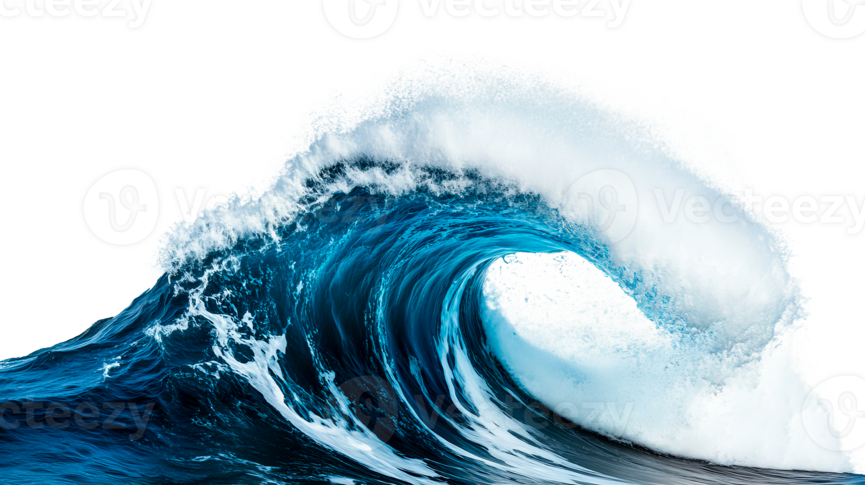 Giant wave rolling and crashing, foamy, powerful water, isolated, cut out transparent 60594521 PNG