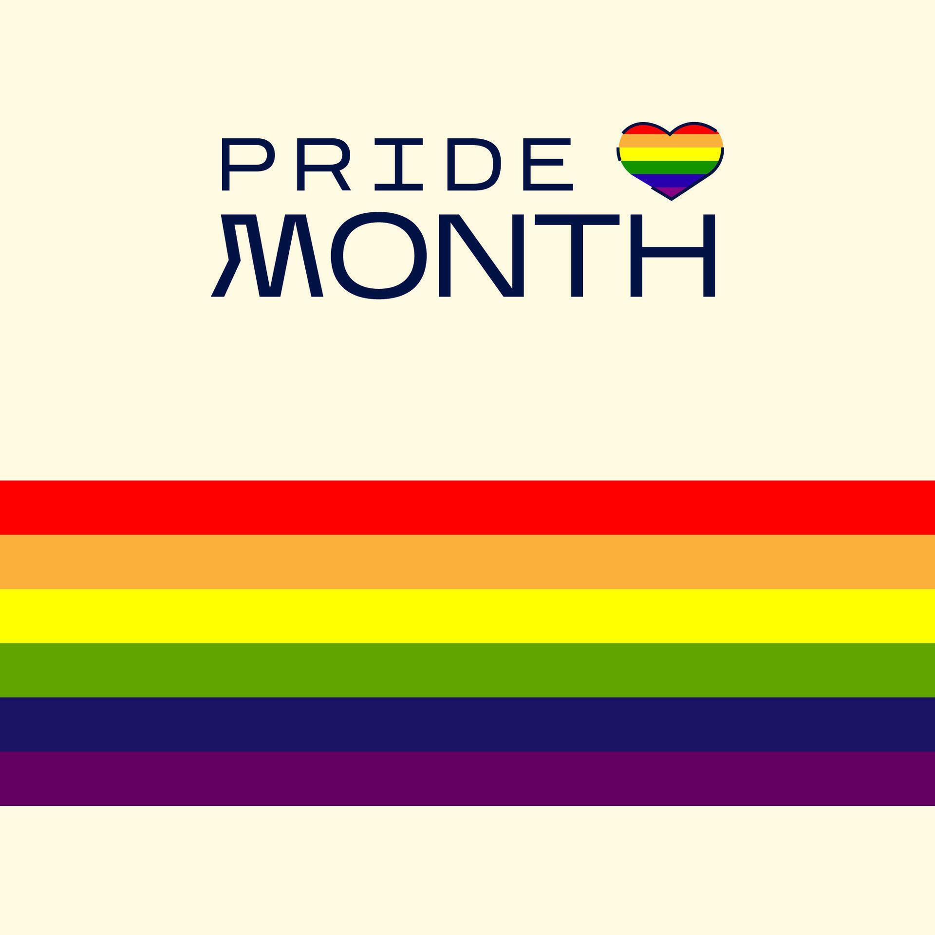 LGBTQ Pride Month Poster Design with Rainbow Colors.Pride Month ...
