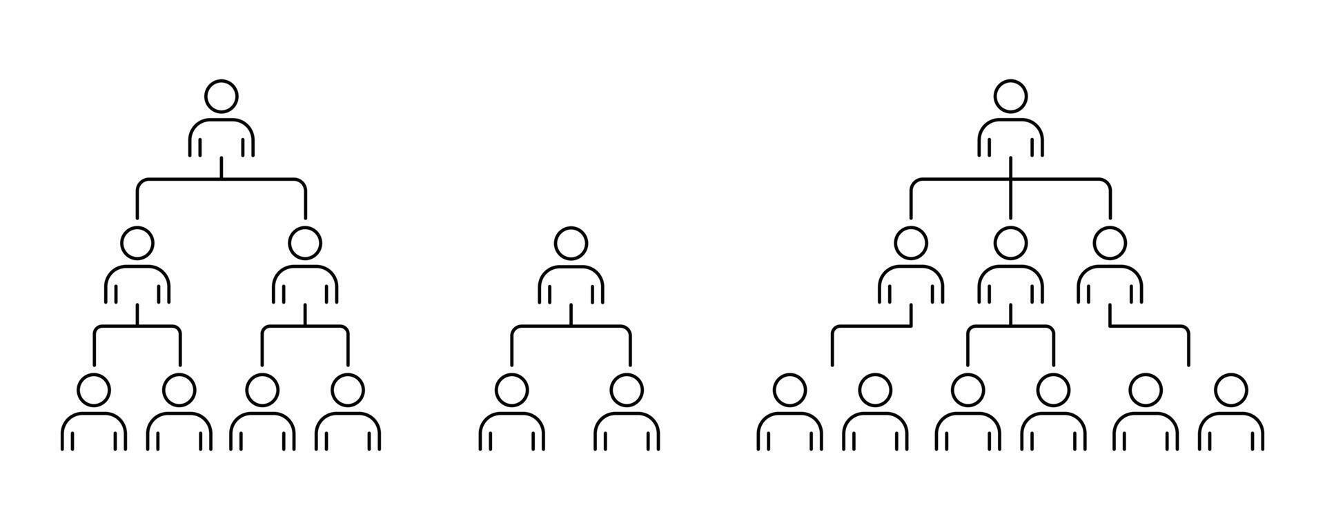 Worganization hierarchy structure icon. Network hierarchy structure icon. Teamwork hierarchy ...