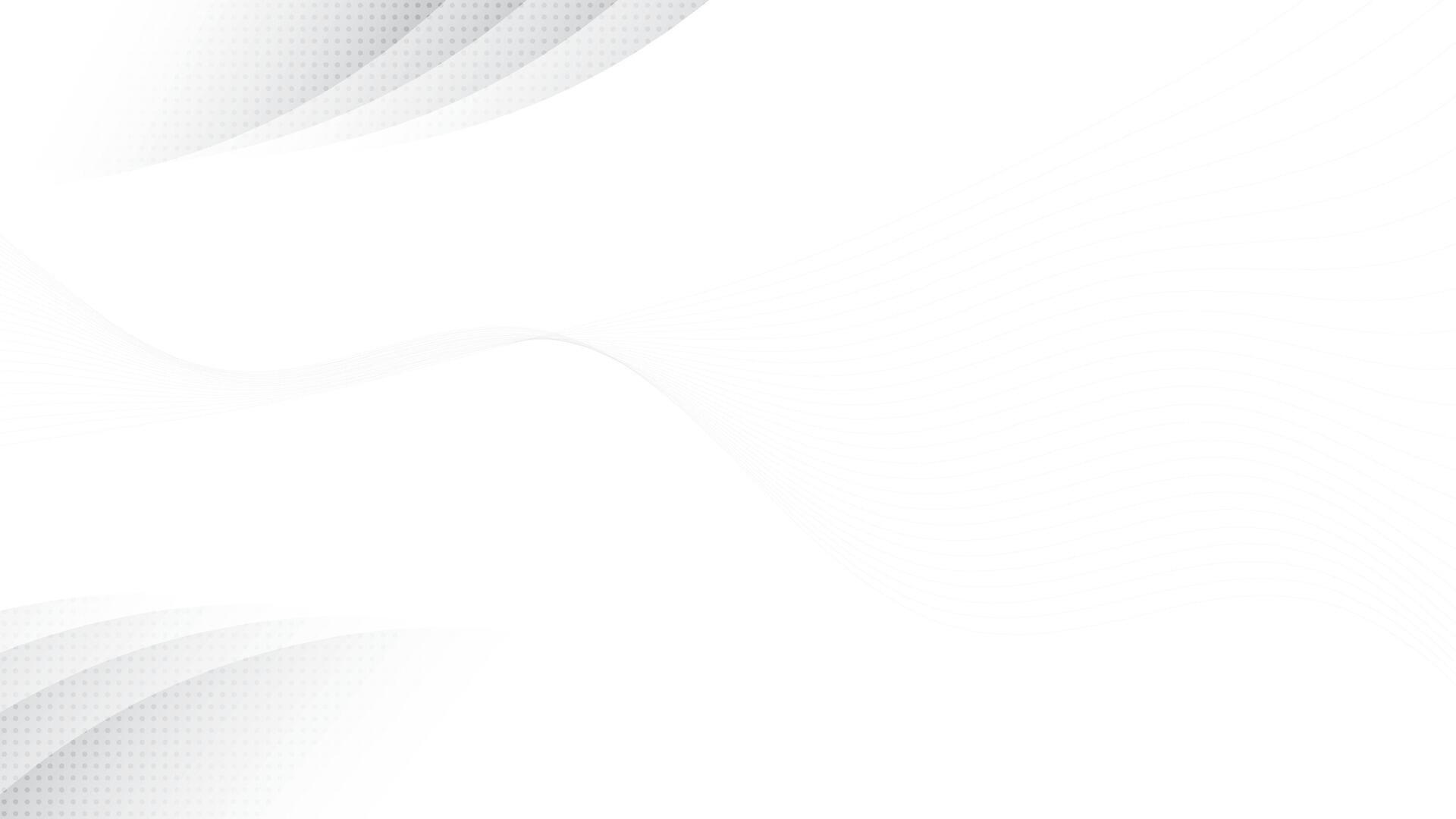 Abstract white and gray gradient background with curve lines and dot pattern, halftone effect ...