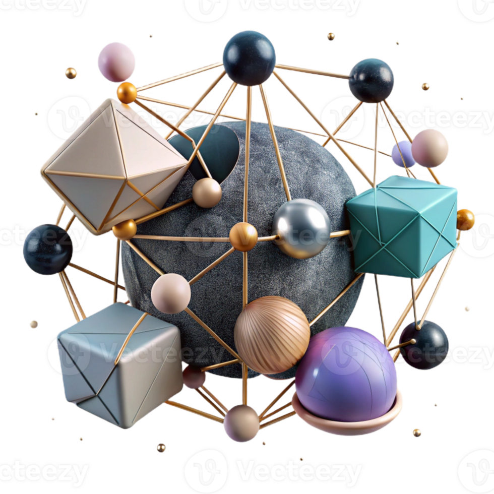 magnificent contemporary Network Nodes Connected by Lines Transparent ...