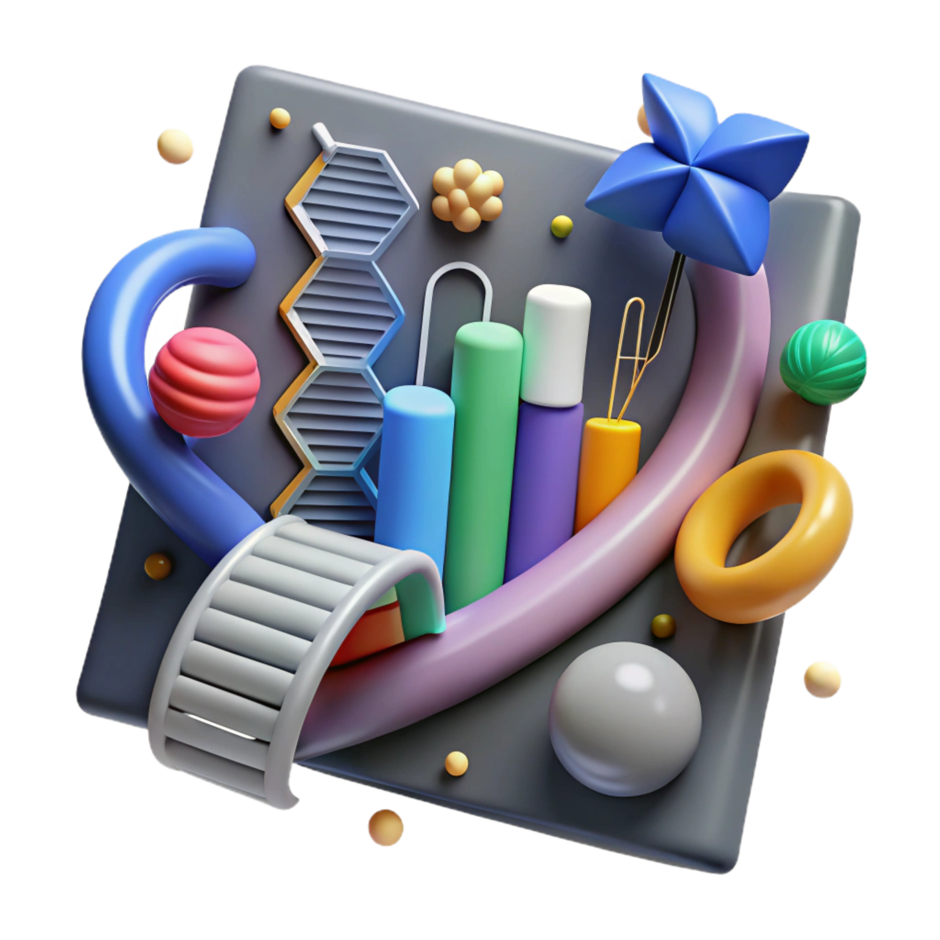 Vibrant Contemporary Dna Sequencing Data Visualization Cutout High