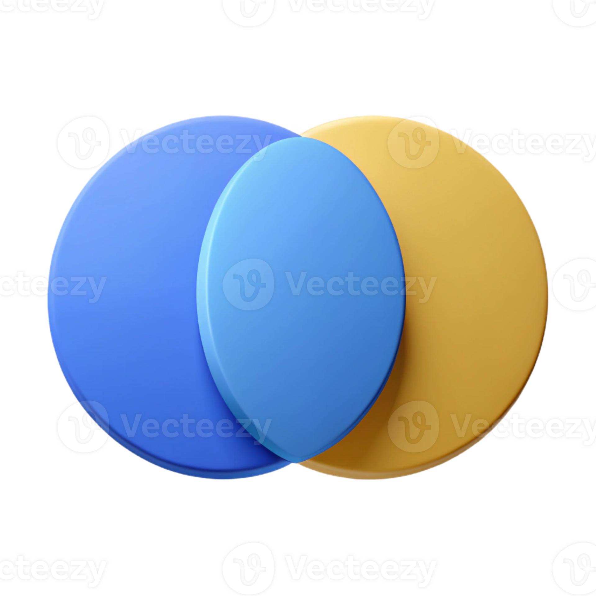 dazzling traditional Venn diagram with two overlapping circles. Crisp ...