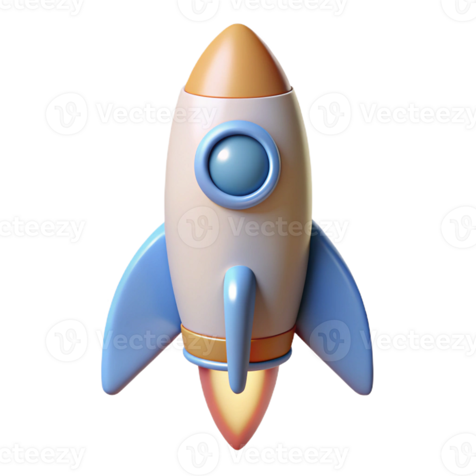 Nostalgic Immaculate Scalable Monoline Rocket Ship Single Weight Stroke Minimal Flat Color