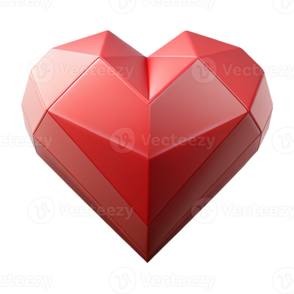 Iconic Impressionist Geometric Heart Shape With Crisp Edges
