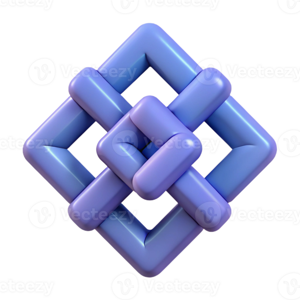 Fascinating Sought After Interlocking Squares Forming A Grid Geometric Flat Color With