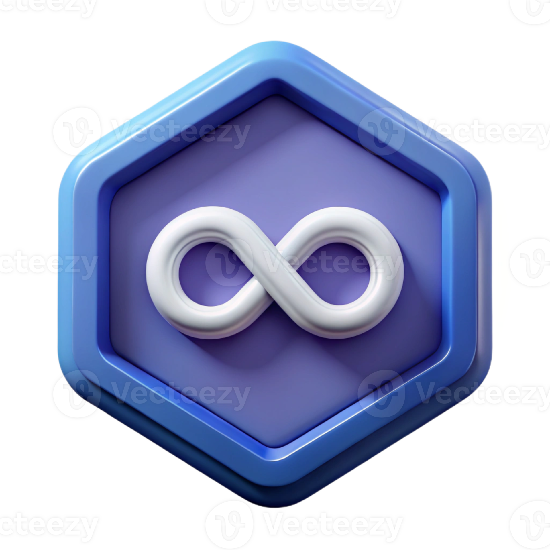 Dramatic Standout Octagonal Badge With A Stylized Infinity Symbol Crisp Edges Scalable Single