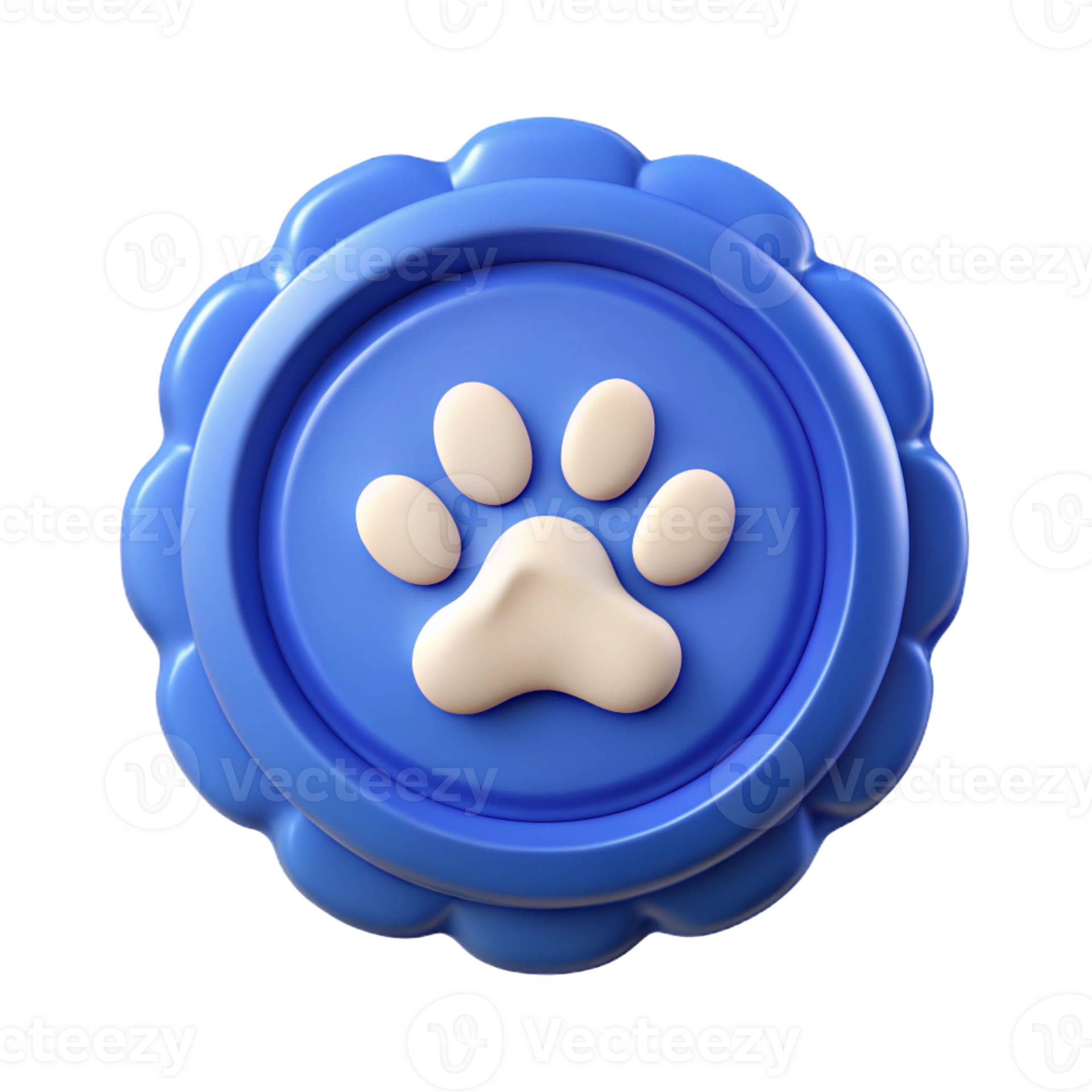 Stunning Calm Elegant Circular Badge Simplified Paw Print Clean Lines Crisp Edges With