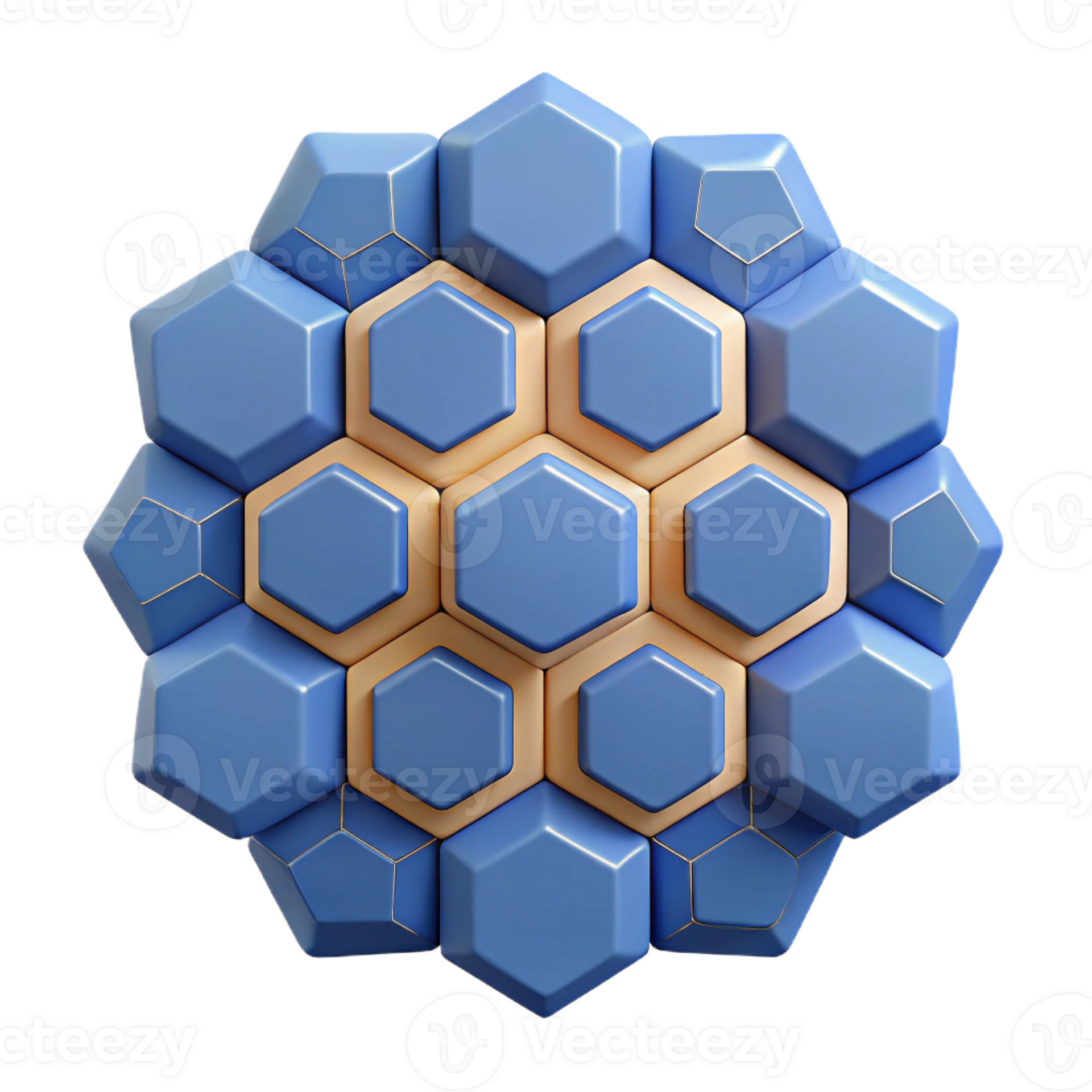 Joyful Immaculate Geometric Scalable Pattern Of Hexagons Crisp Edges