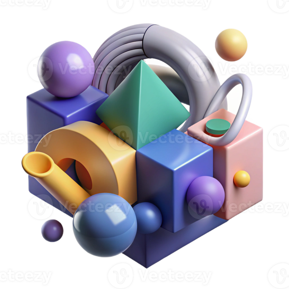 harmonious beautiful Abstract composition of geometric shapes. Clean lines, flat color, with ...