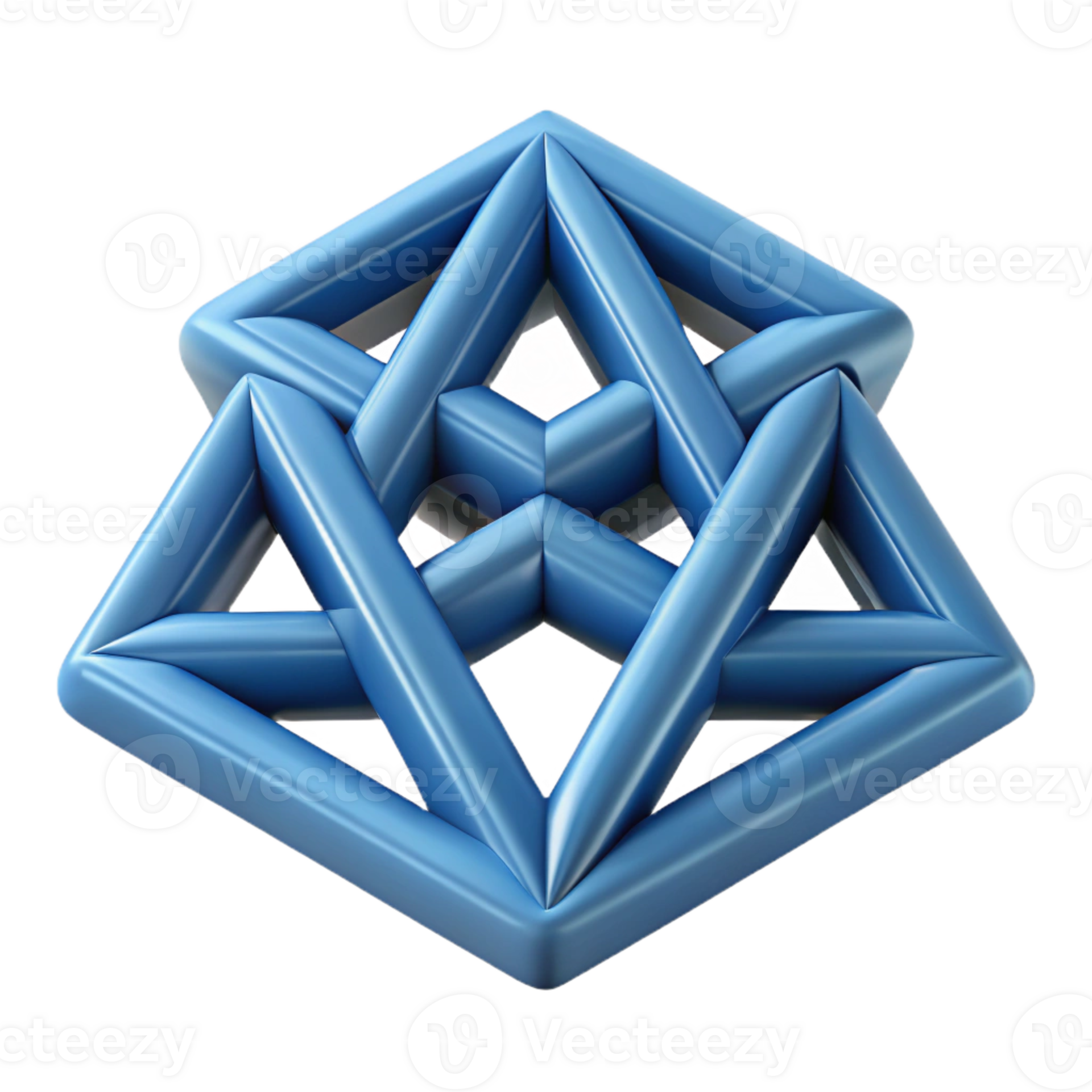 Breathtaking Iconic Geometric Pattern Of Interlocking Triangles Clean Lines Flat Color Crisp