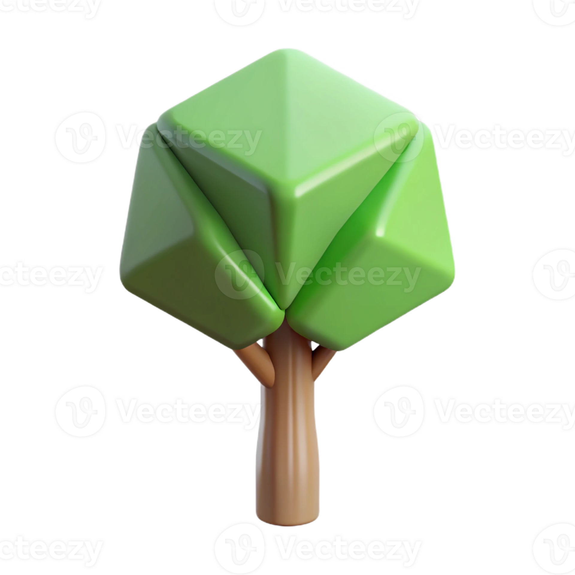 alluring gothic Geometric tree with a rectangular trunk. Crisp edges ...