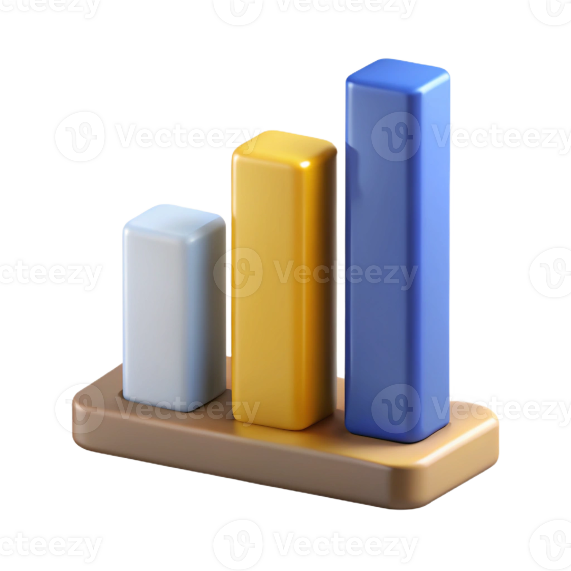 dramatic picturesque Bar graph comparing three data points. Clean lines ...