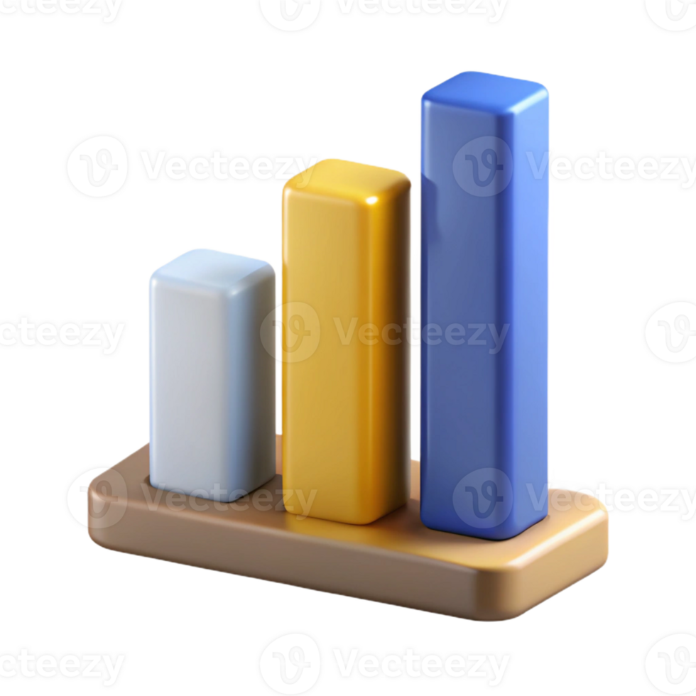 dramatic picturesque Bar graph comparing three data points. Clean lines ...