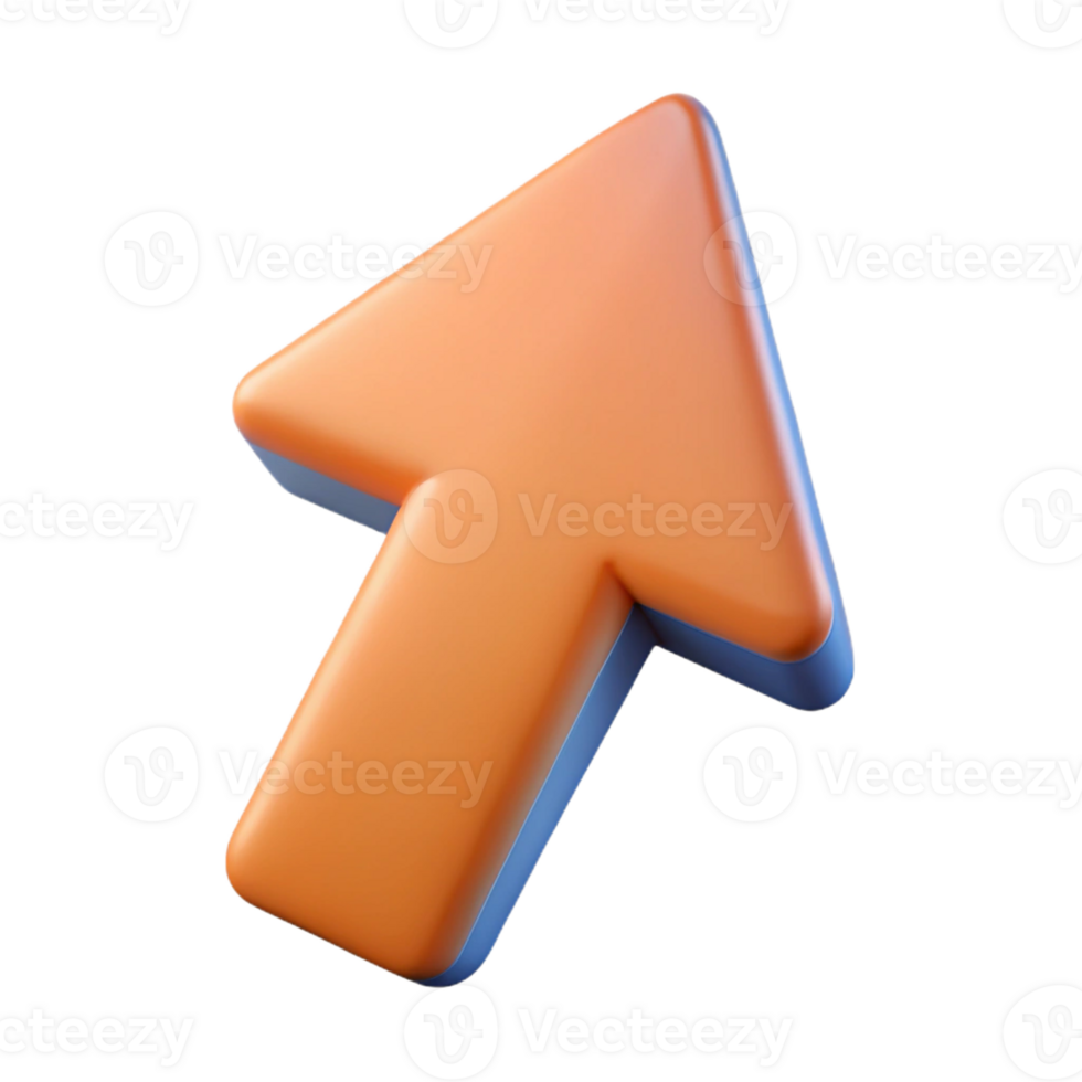 Standout Modern Arrow Character Pointing Upwards With A Simple Design Flat Color Single Weight