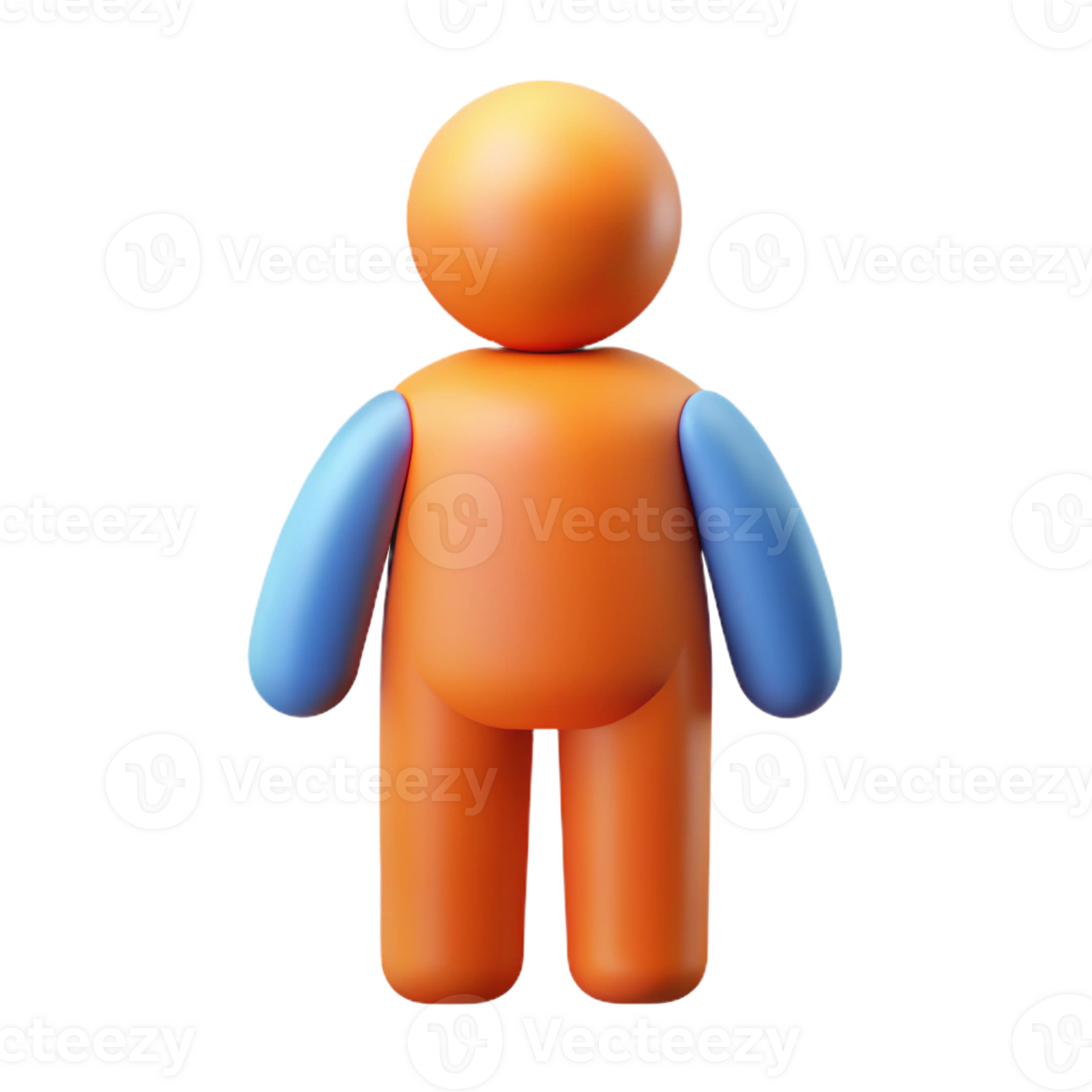 Celebrated Renaissance Stylized Abstract Human Figure Flat Color Clean Lines Symmetrical With