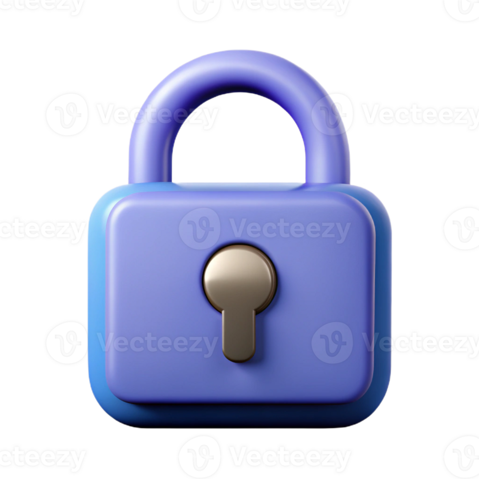 Beautiful Distinctive Lock Icon Symmetrical Design Crisp Edges Flat Color With Scalable