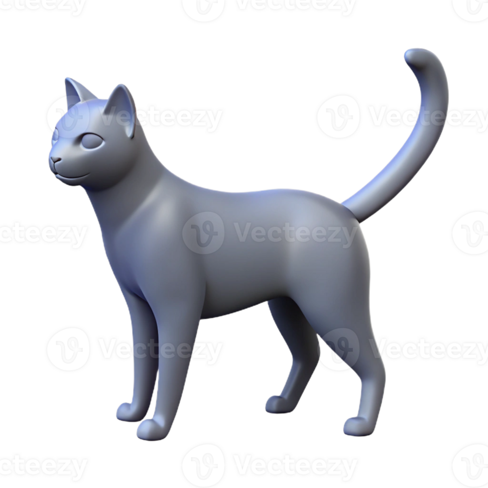 Sumptuous Abstract Silhouette Of A Playing Cat Clean Lines Minimal Design With Scalable