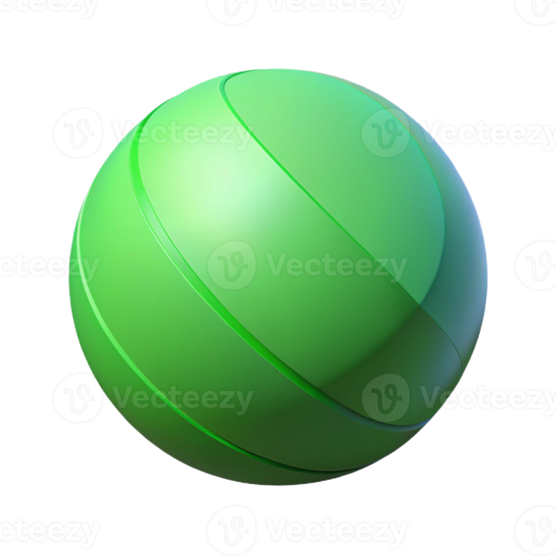 Hypnotic Unparalleled Isometric Sphere Flat Green Color Minimal Design Crisp Edges With