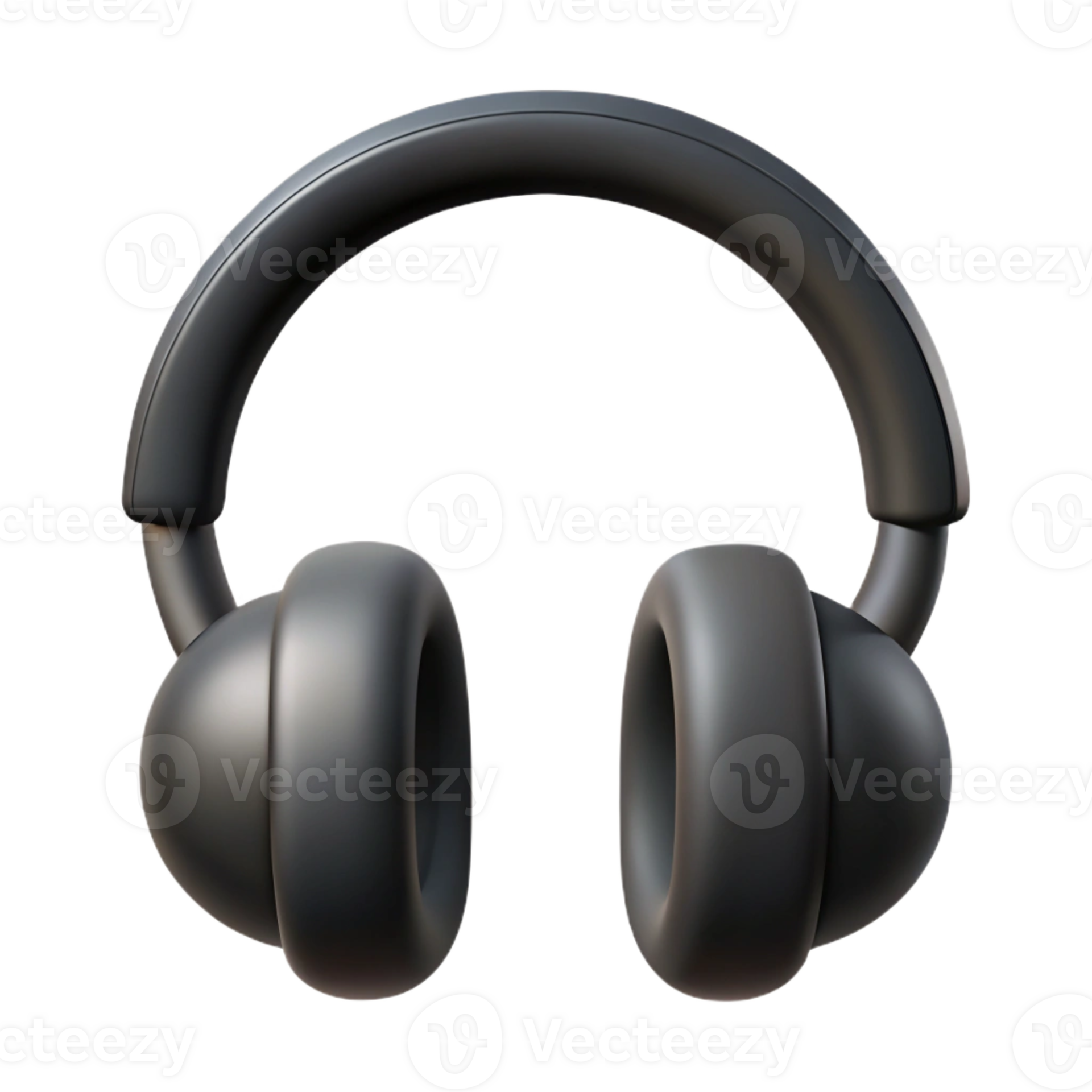 Sumptuous Dreamy Elegant Minimalist Headphone Logo With Clean Lines Flat Black Color With