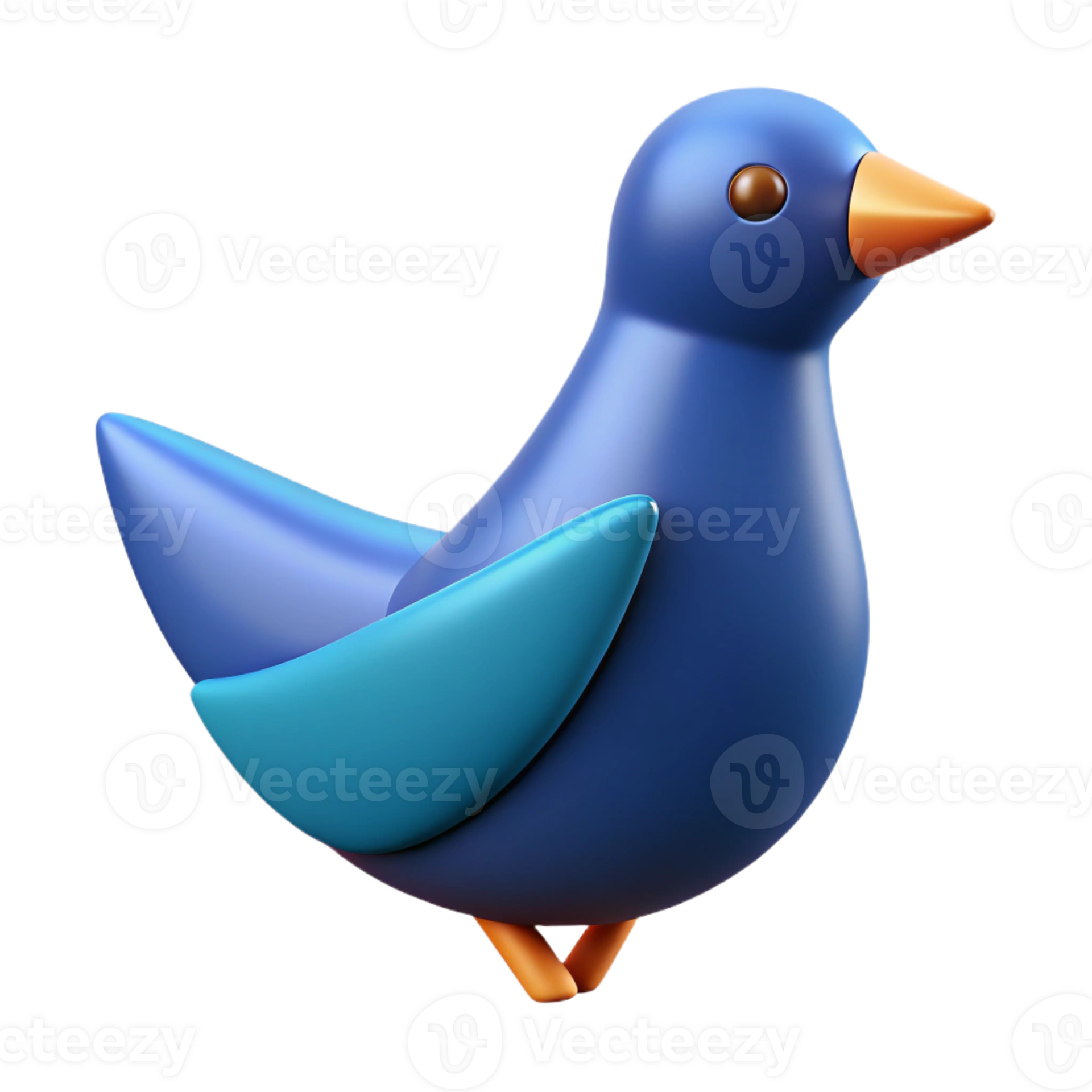 Sought After Futuristic Symmetrical Abstract Bird Shape Flat Color With Scalable Design