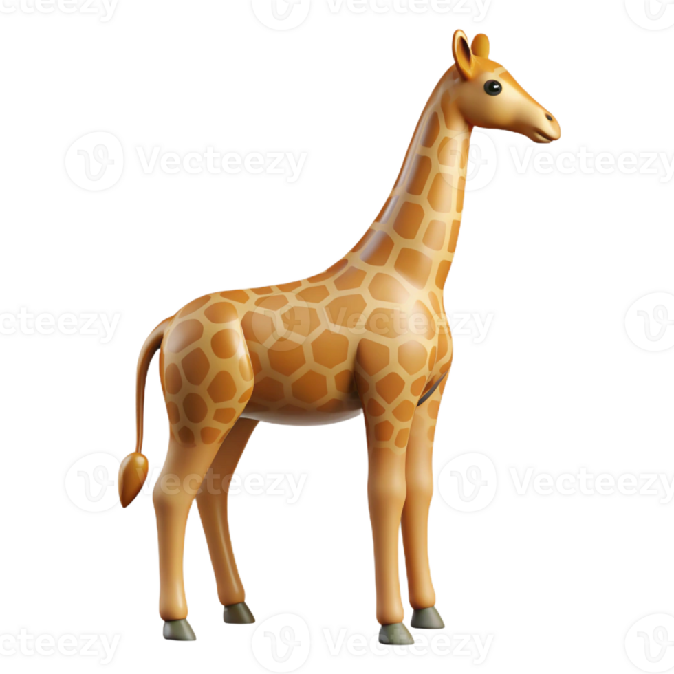 Mesmerizing Memorable Silhouette Of A Tall Giraffe Clean Lines Flat Color With Scalable