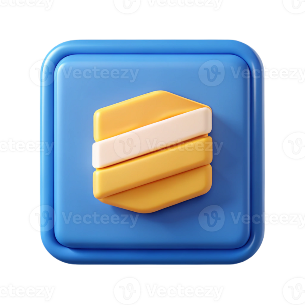 Intense Sumptuous Rectangular Badge With Two Parallel Bars Flat Color Clean Lines Single