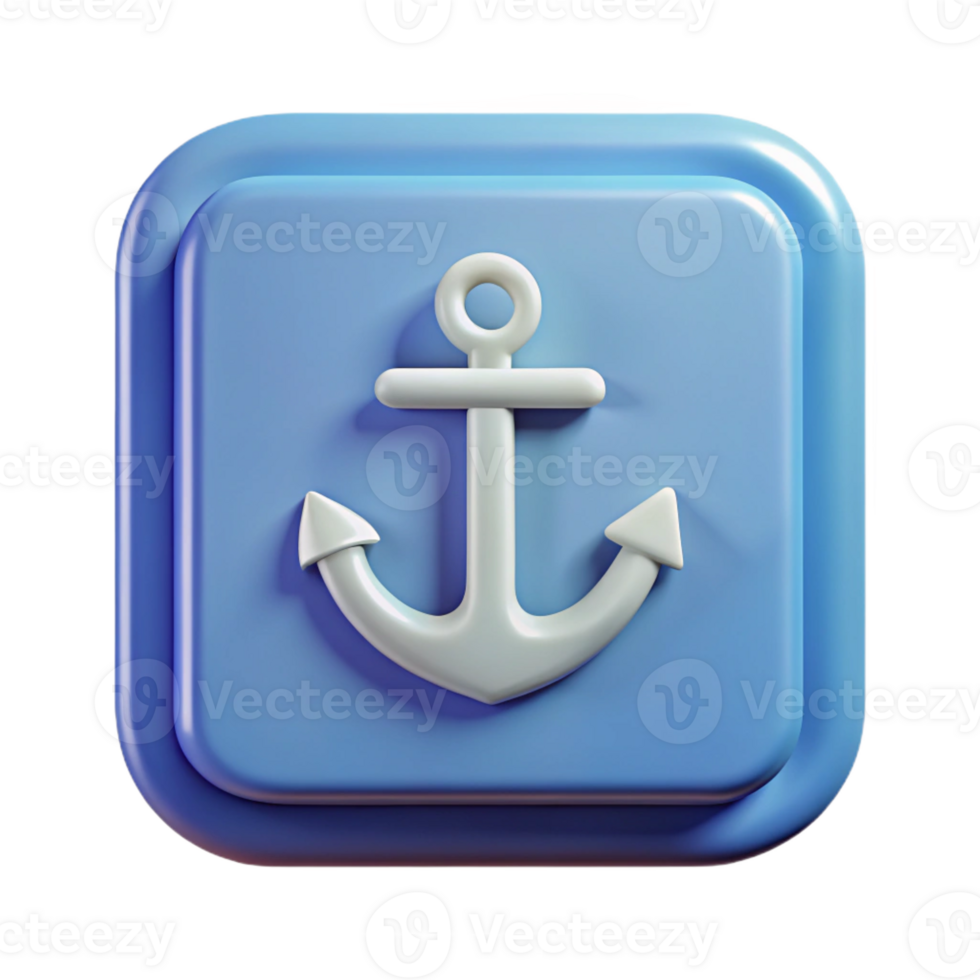 Immaculate Victorian Square Badge With A Simple Anchor Icon Minimal Flat Color Crisp Edges