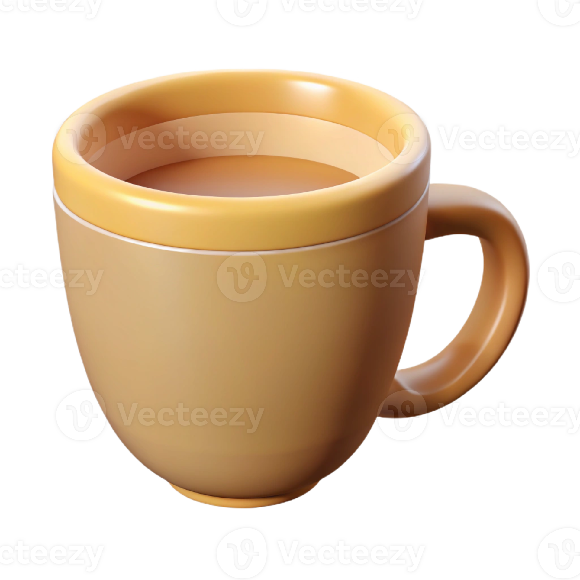 Gorgeous Rare Simple Outline Of A Coffee Cup Flat Color Clean Lines With Scalable Design