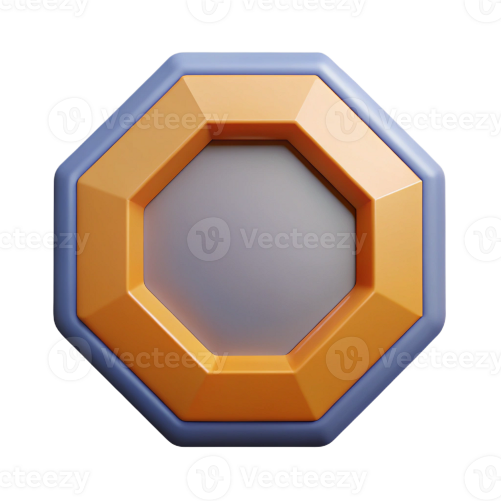 Signature Abstract Octagon With A Central Square Crisp Edges Symmetrical With Scalable Design