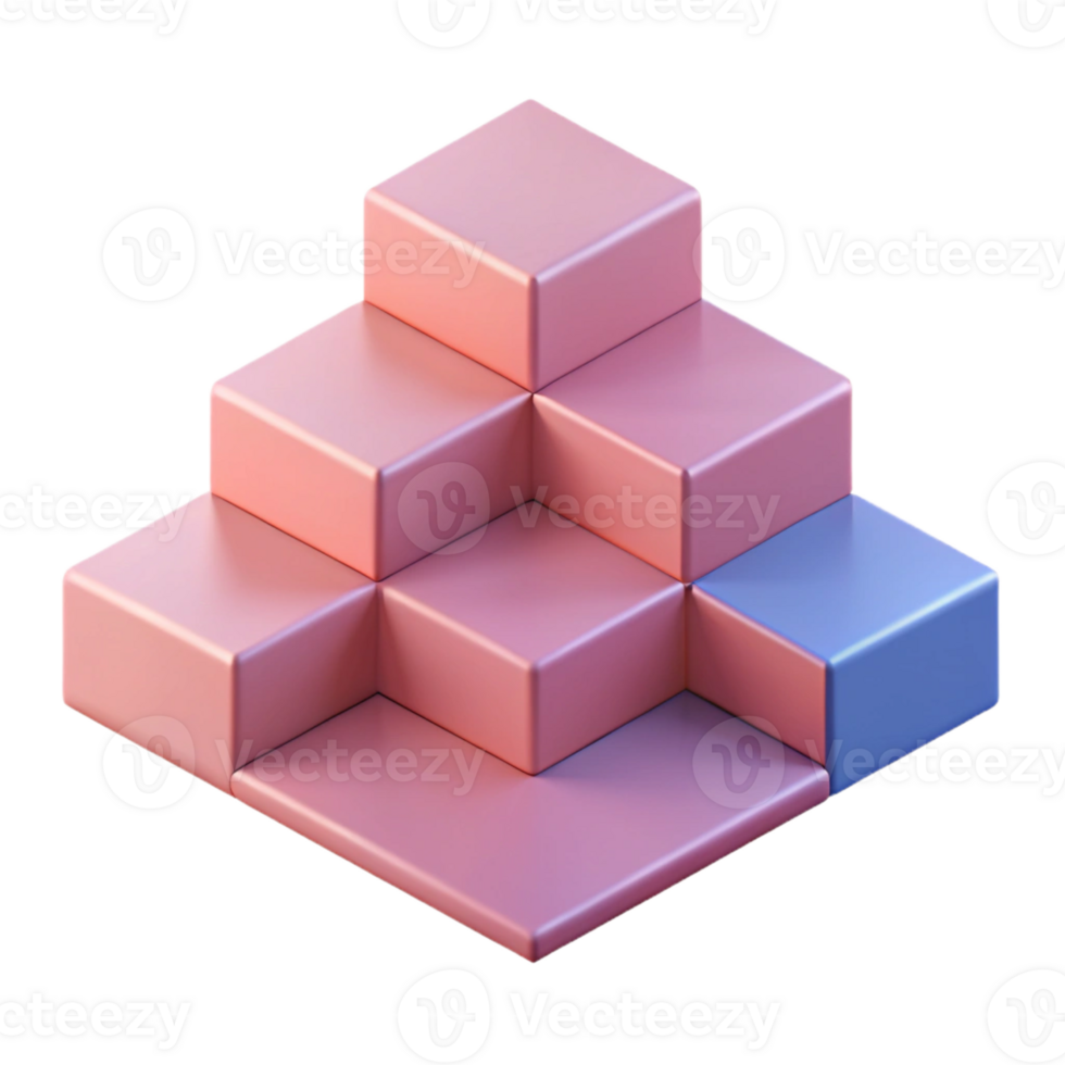 Mysterious Splendid Overlapping Squares Forming A Staircase Pattern Flat Color Geometric With
