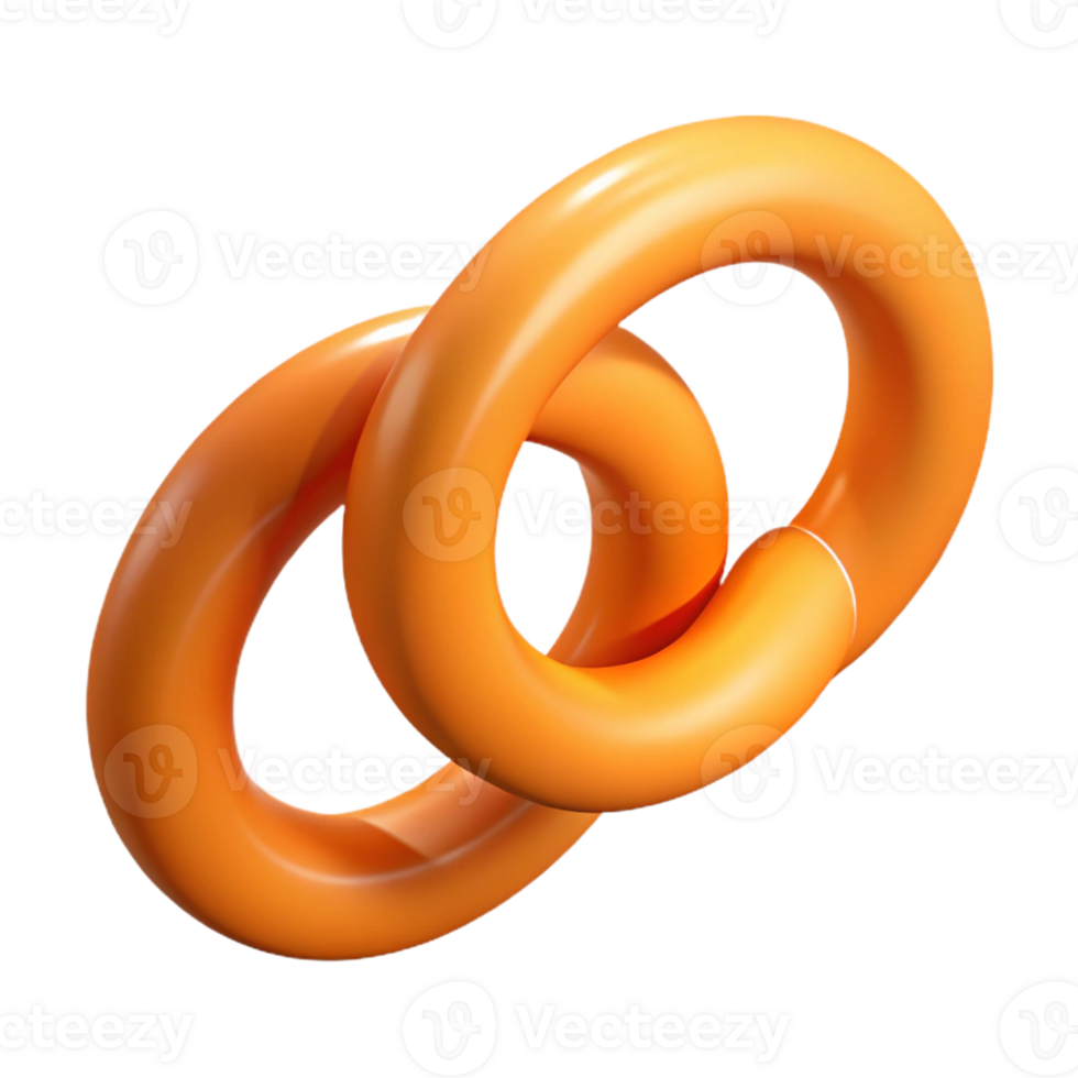 Tranquil Dazzling Interlocking Circles Forming A Chain Clean Lines Flat Orange With Scalable