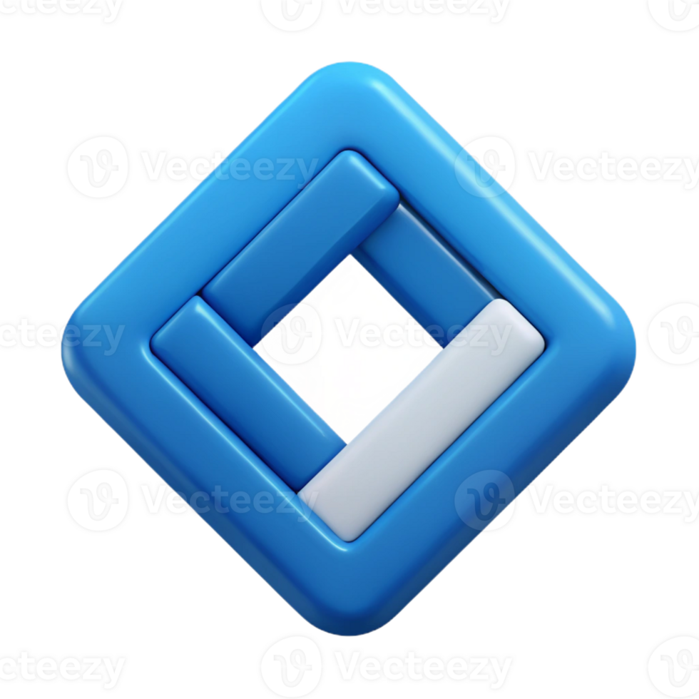 Sought After Retro Minimalist Logo Of Interlocking Squares Clean Lines Flat Color Crisp Edges