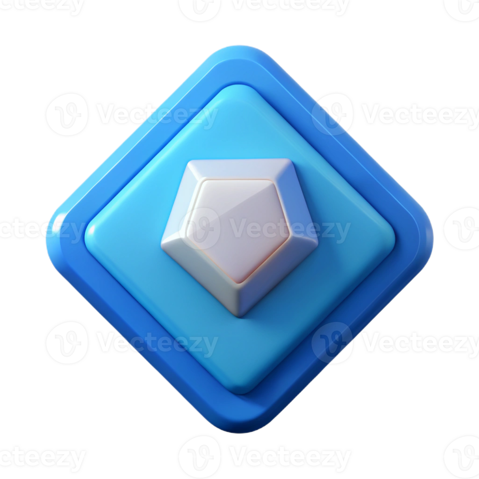 Immaculate Notable Diamond Badge With A Small Square Inside Flat Color Clean Lines