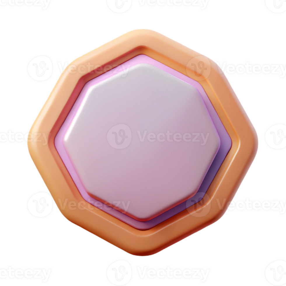 Sought After Artistic Octagonal Badge With Rounded Corners Clean Lines Scalable Minimal With