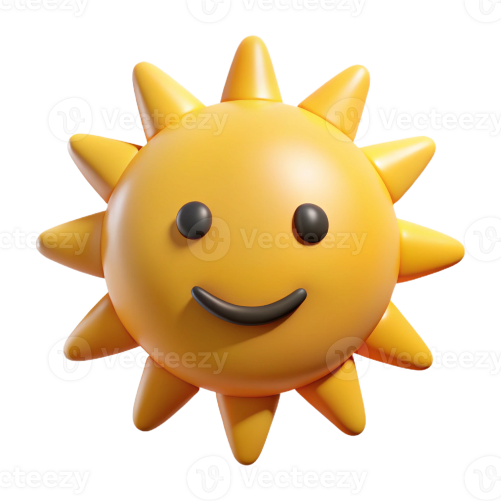 Elegant Dynamic Impressionist Sun Character With Simple Triangular Rays Clean Lines Scalable