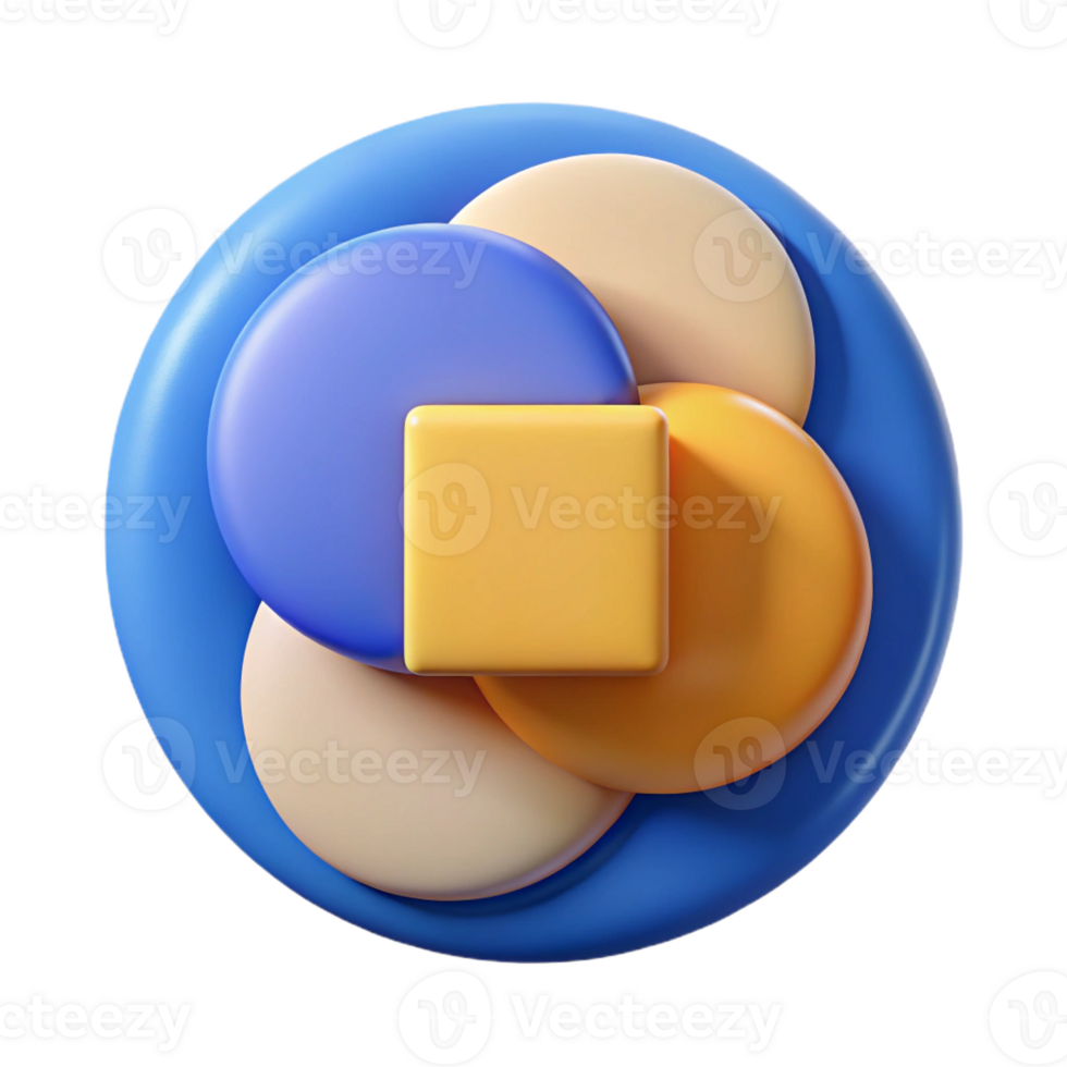 Fascinating Remarkable Overlapping Circles And Squares Crisp Edges Minimal Design With