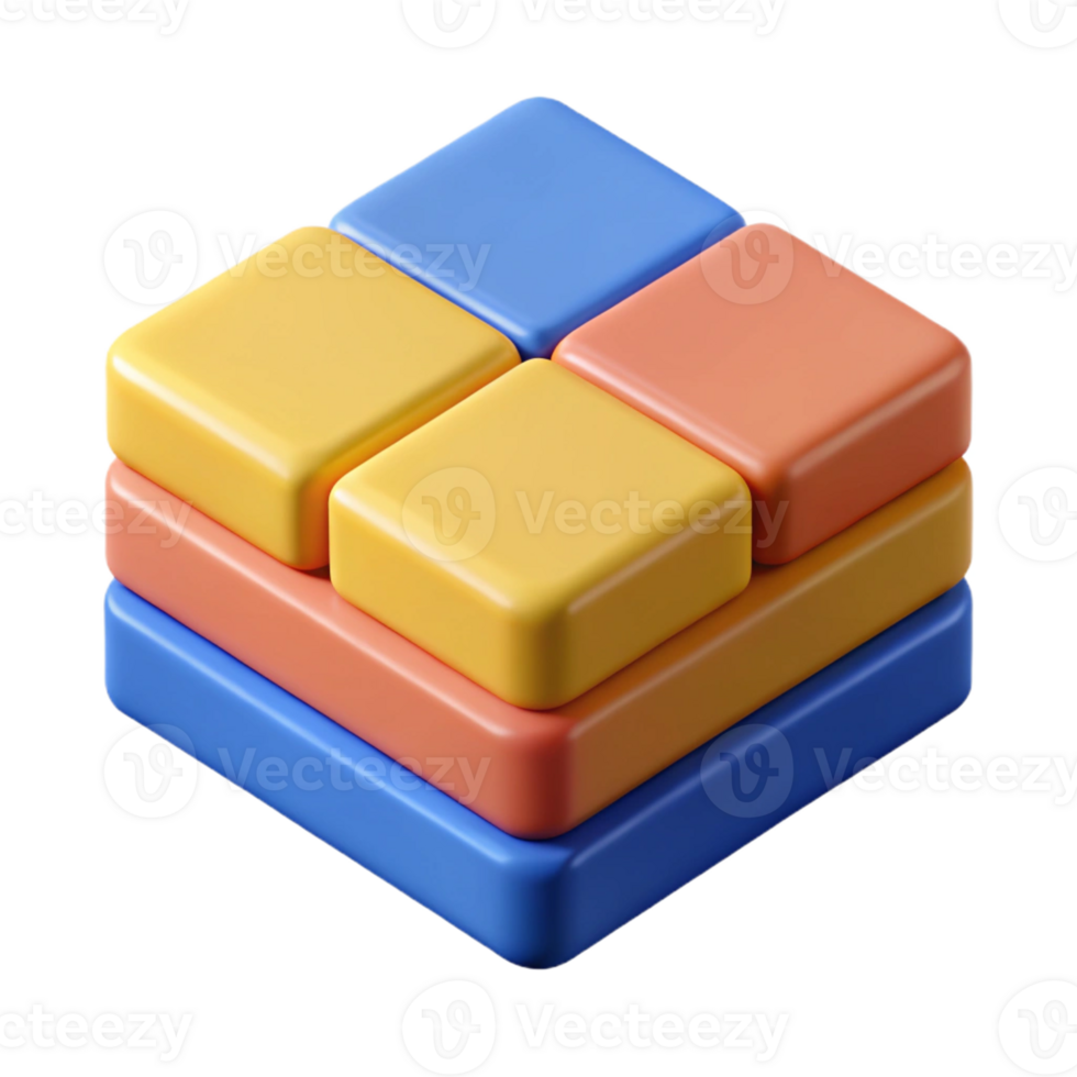 Rare Art Deco Isometric Floating Island With Single Tree Scalable Minimal Design With Scalable