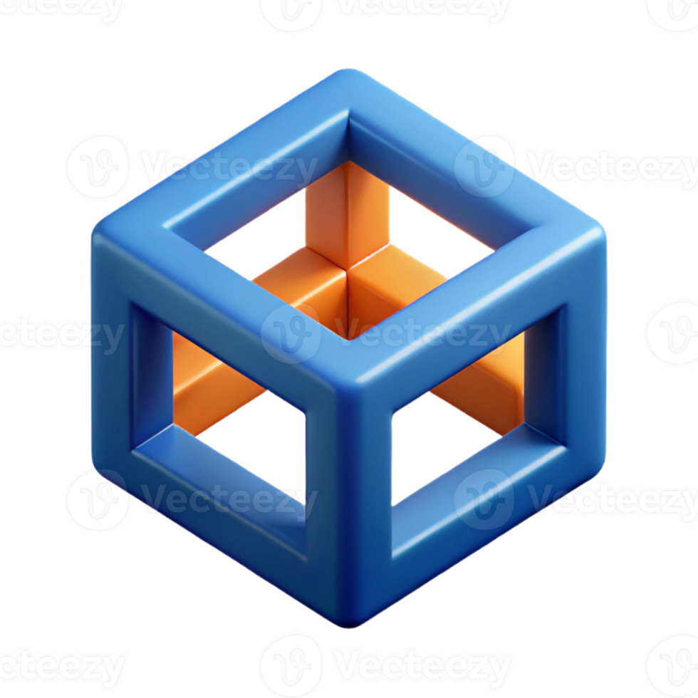 Acclaimed Artistic Overlapping Square Pattern Clean Lines Flat Color Minimal With Scalable