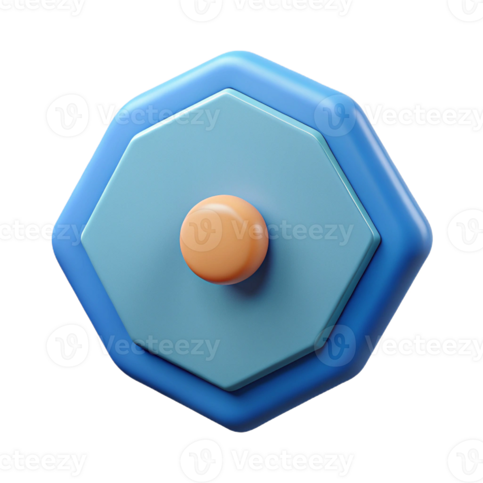 Immaculate Traditional Hexagonal Character With A Single Central Dot Crisp Edges Flat Color