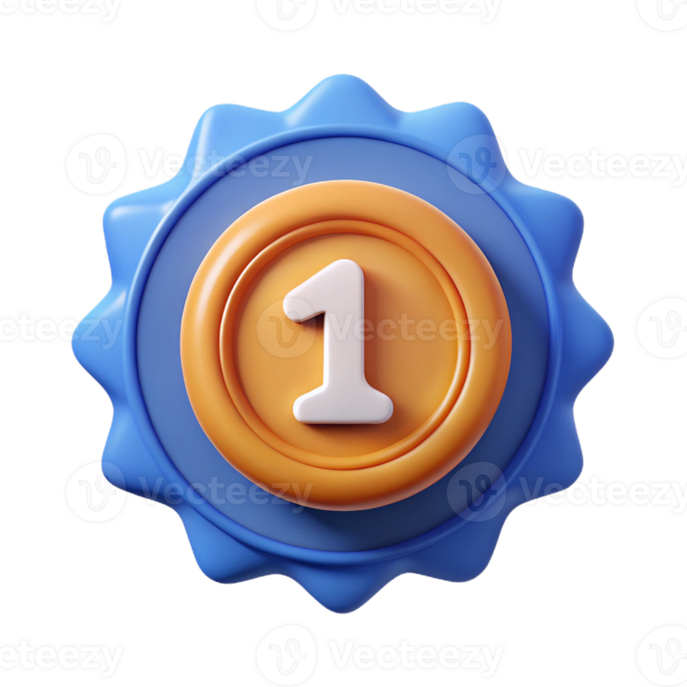 Exquisite Notable Number One Badge Inside A Circle Clean Lines Minimal Design With Scalable