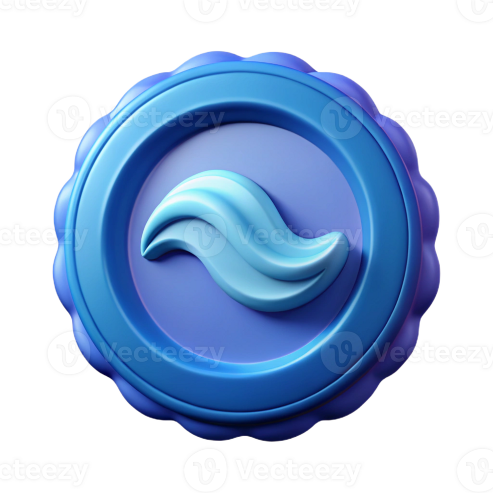 Captivating Vintage Circular Badge With A Stylized Wave Minimal Crisp Edges With Scalable