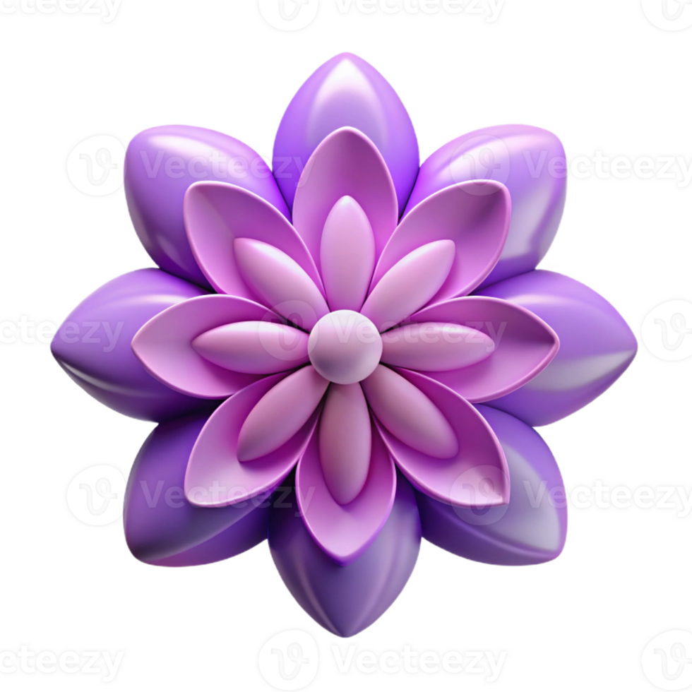 Immaculate Signature Symmetrical Flower Silhouette Crisp Edges Flat Color Single Weight