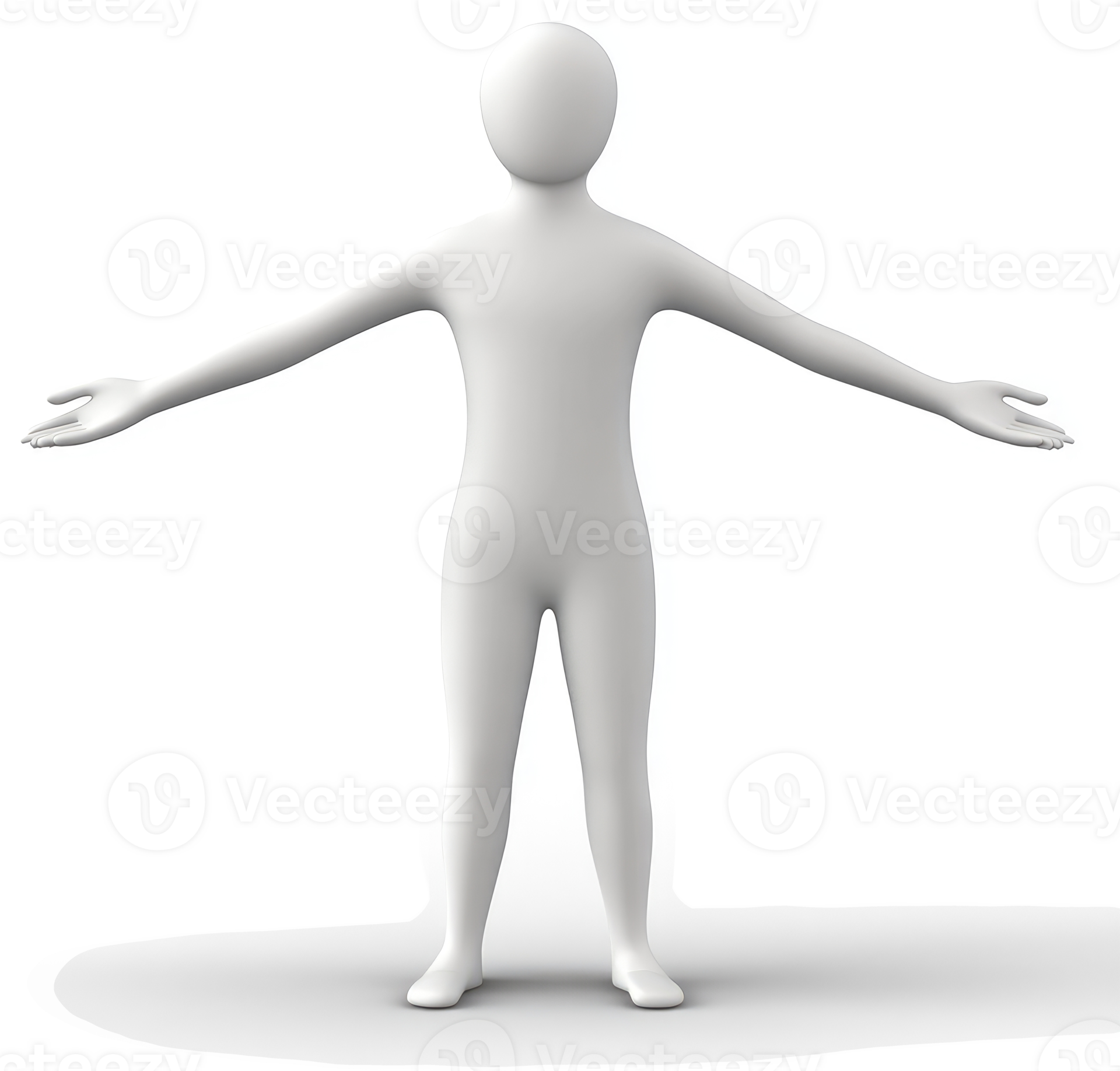 A Stylized Three Dimensional Representation Of A Human Figure