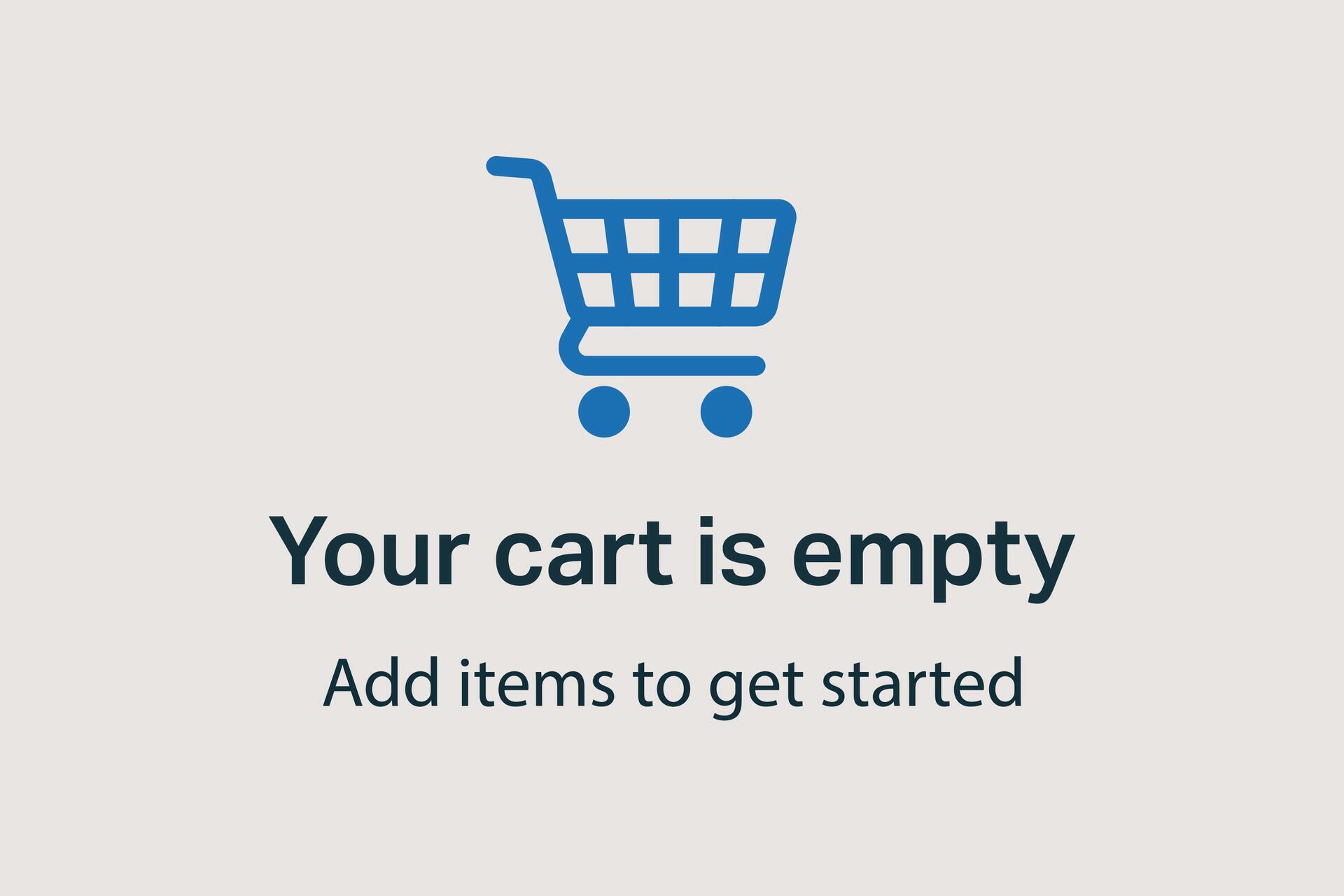 Empty cart screen with message prompt 60698650 Vector Art at Vecteezy