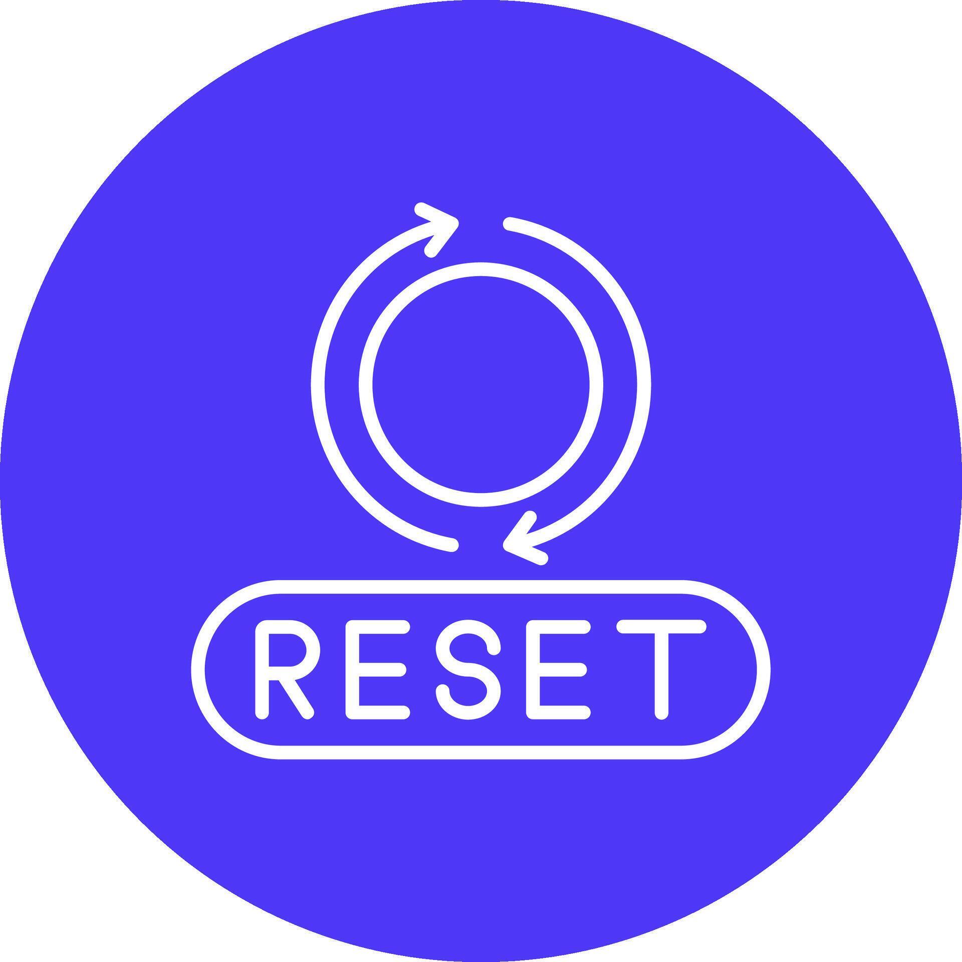 Reset Solid Fill Design 60710274 Vector Art at Vecteezy