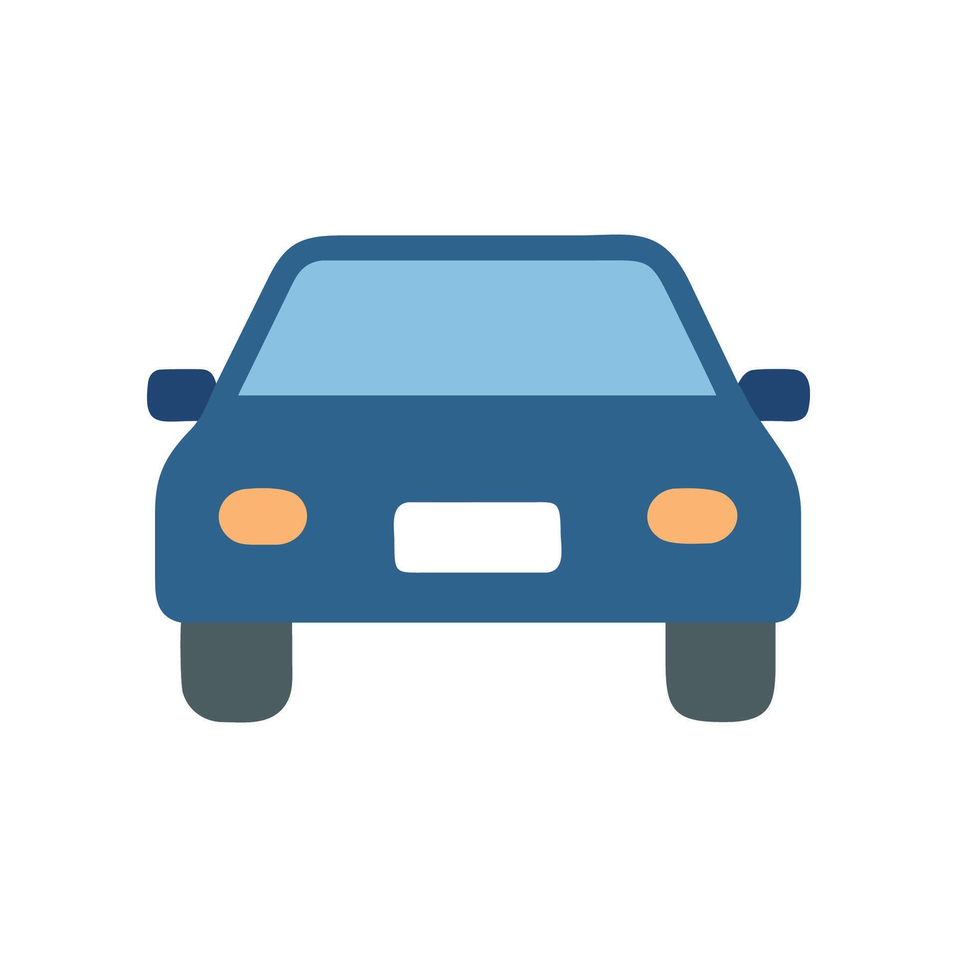 Blue Car Icon Front View on Black Background 60739473 Vector Art at Vecteezy