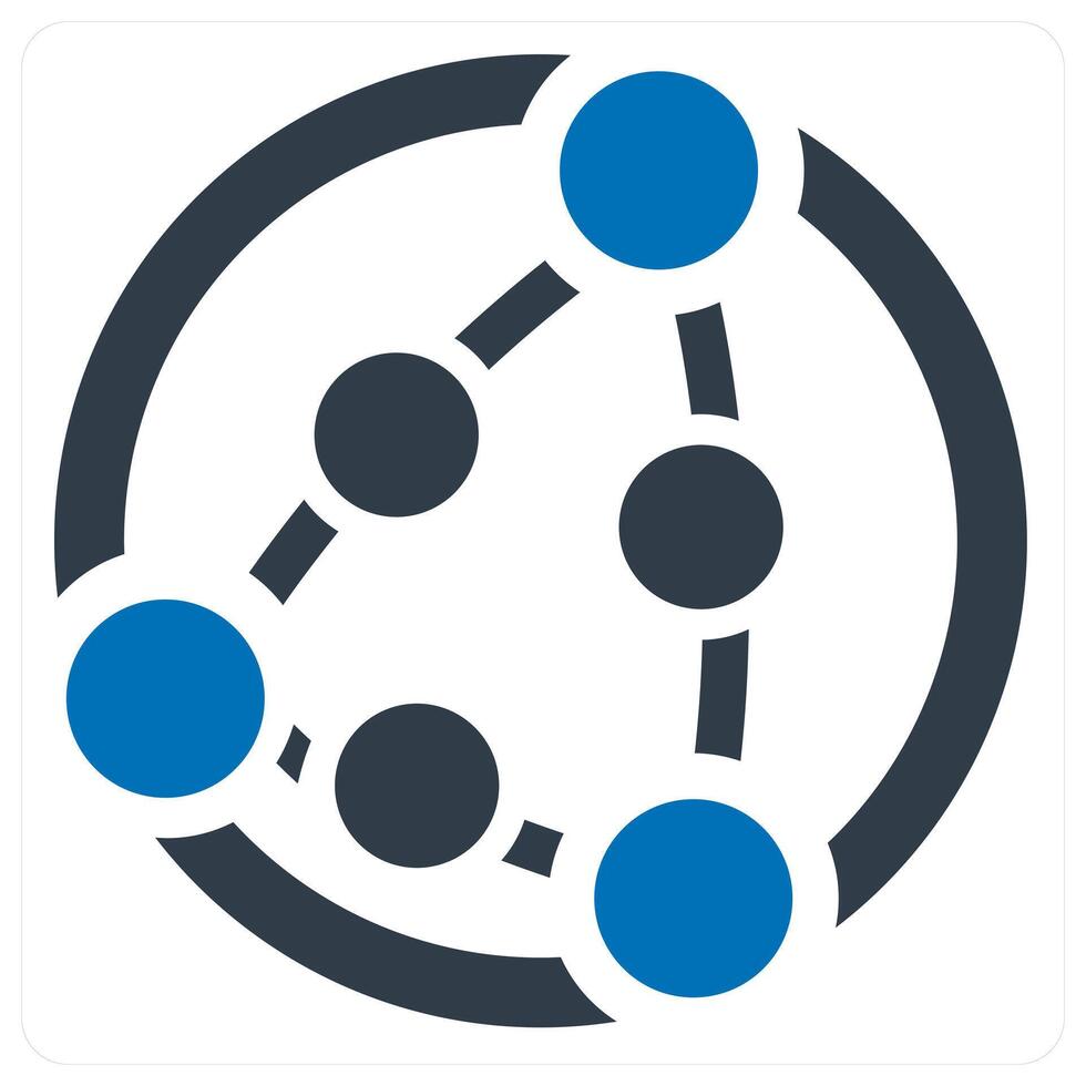 Networking And Connection Icon Concept In Blue Color 60740548 Vector