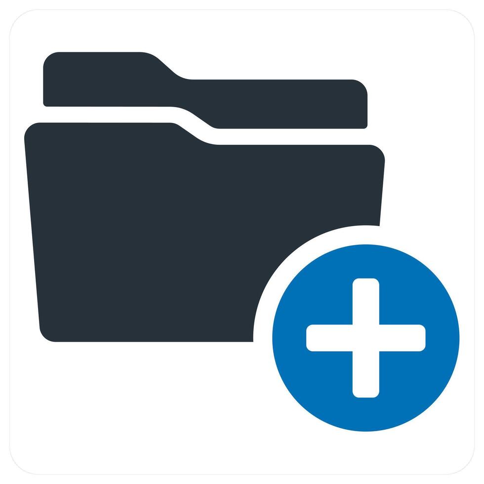 Add Folder icon concept in blue color 60740903 Vector Art at Vecteezy