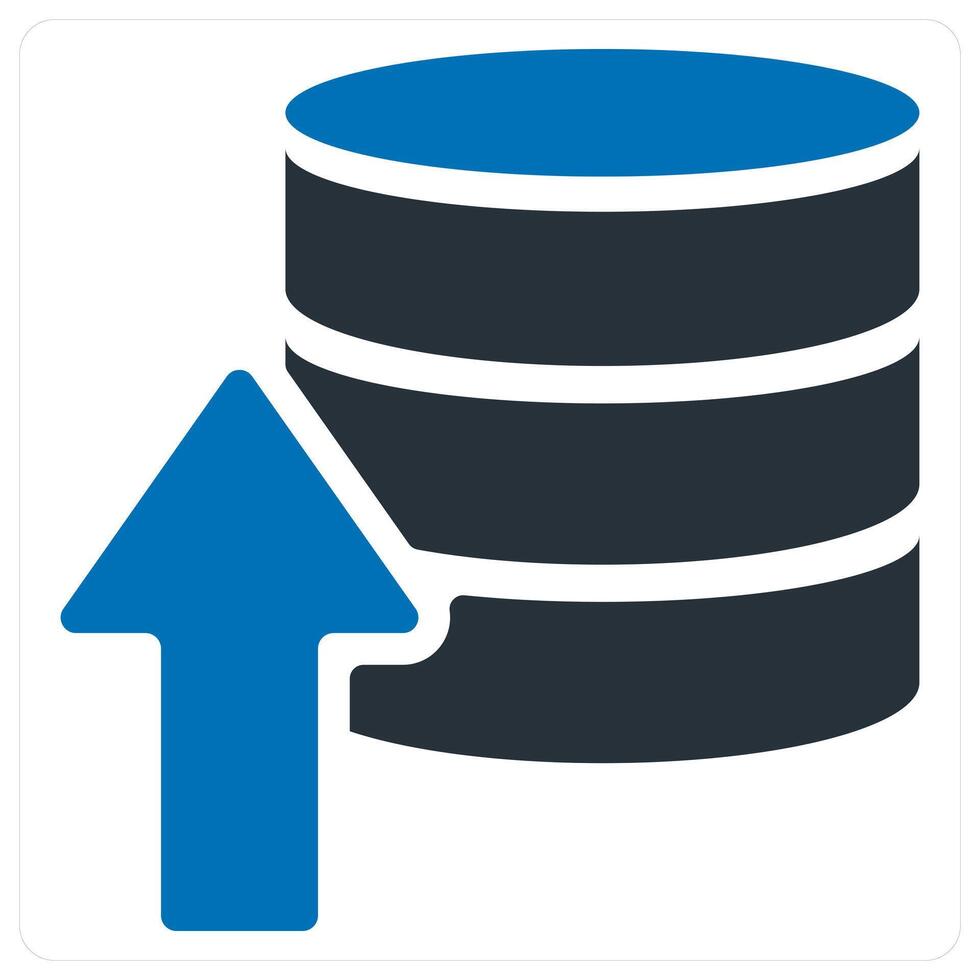 Database upload icon concept in blue color 60741818 Vector Art at Vecteezy